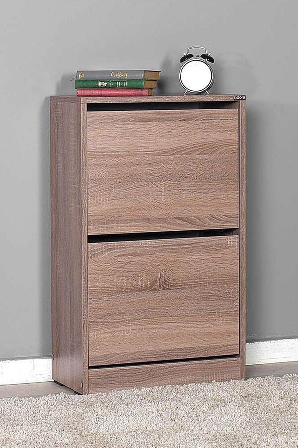 FWStyle 2 Tier Latte Oak Shoe Storage Cabinet - ShopStyle