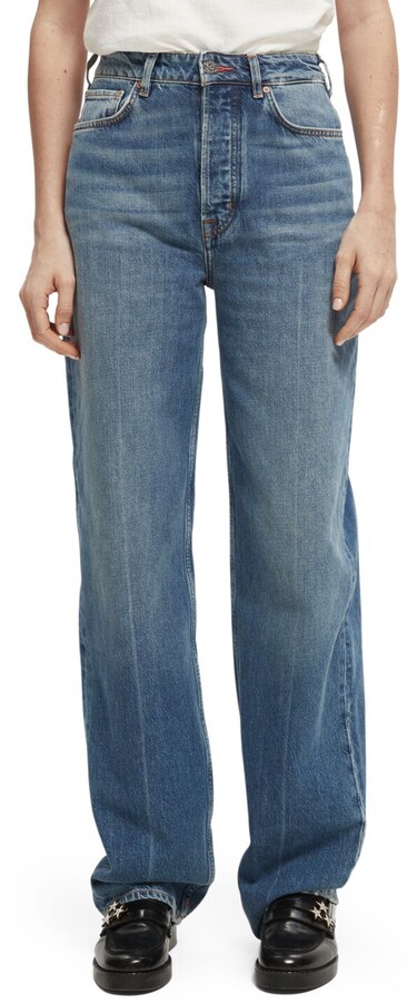 Scotch & Soda The Ripple high-rise 1950s style in organic cotton ...