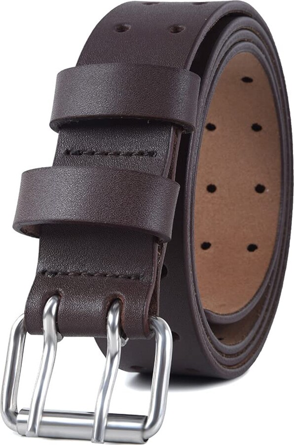 PBF Double Prong Leather Work Belts for Men | 38mm Wide | Heavy Duty ...