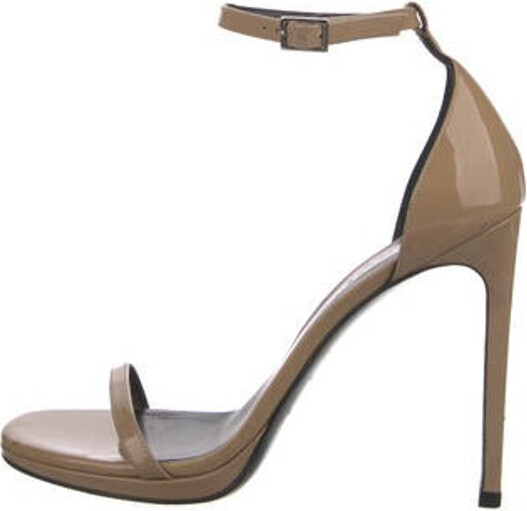 Saint Laurent Patent Leather Sandals - ShopStyle