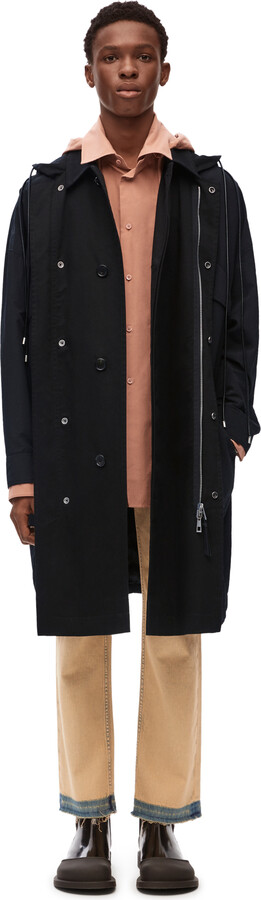 Loewe Luxury Hooded parka in nylon - ShopStyle Raincoats & Trench Coats