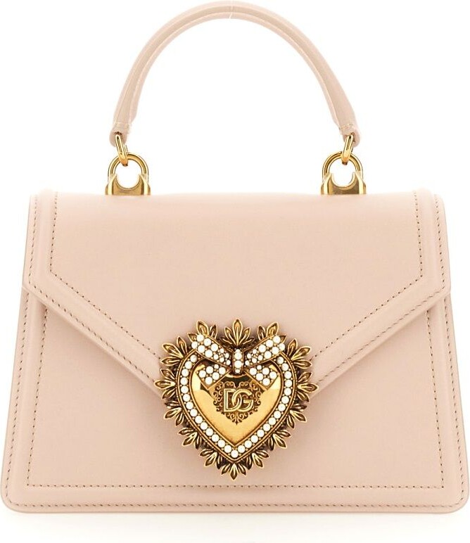 Dolce & Gabbana Devotion Leather Mini-Bag - ShopStyle Satchels & Top ...