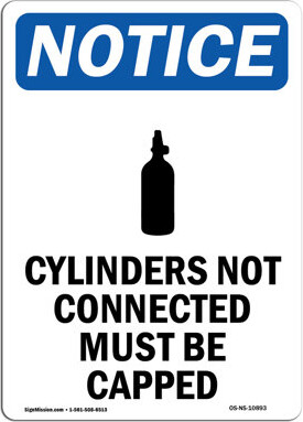 SignMission Cylinders Not Connected Sign with Symbol - ShopStyle Desks