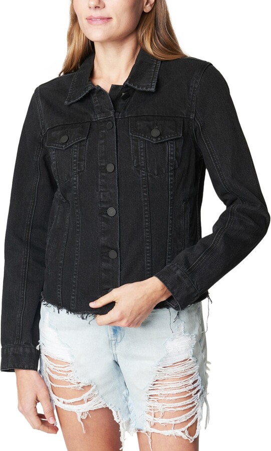 Blank NYC Raw Hem Denim Trucker Jacket - ShopStyle