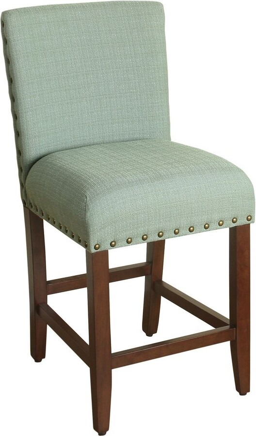 Porch & Den Robin Seafoam Upholstered 24-inch Counter Height Bar Stool ...