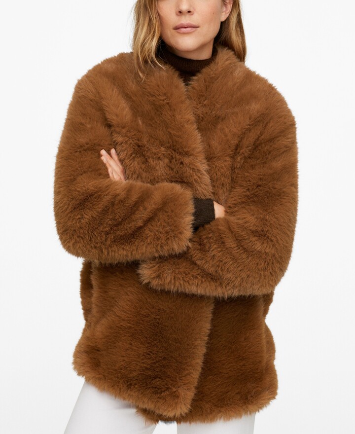 MANGO Women's Oversize Faux-Fur Coat - ShopStyle
