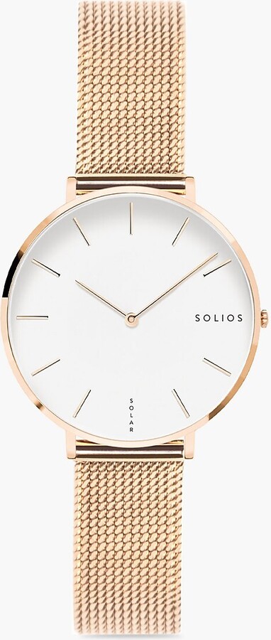 Madewell Solios Watches The Mini Solar White - Mesh Strap - ShopStyle