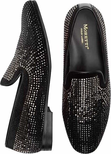 Moretti Men's Avignon Crystal Formal Loafers Black/Silver - ShopStyle