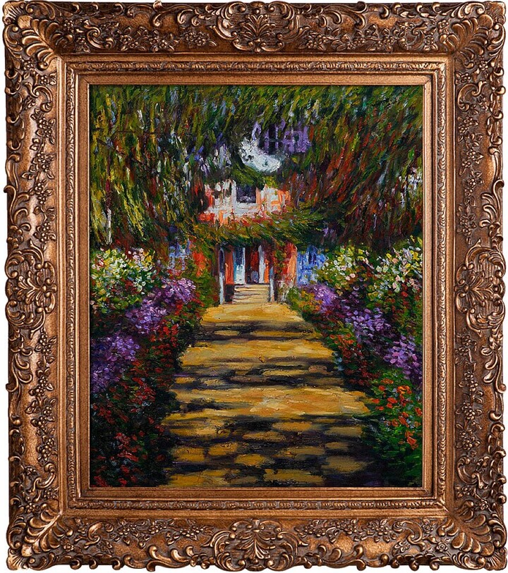 Hand-Painted Museum Masters Garden Path At Giverny By Claude Monet ...