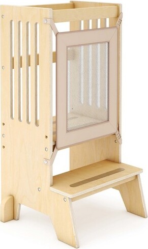 Guidecraft Jr. Kitchen Helper Step-Up | Adjustable Wooden Montessori ...