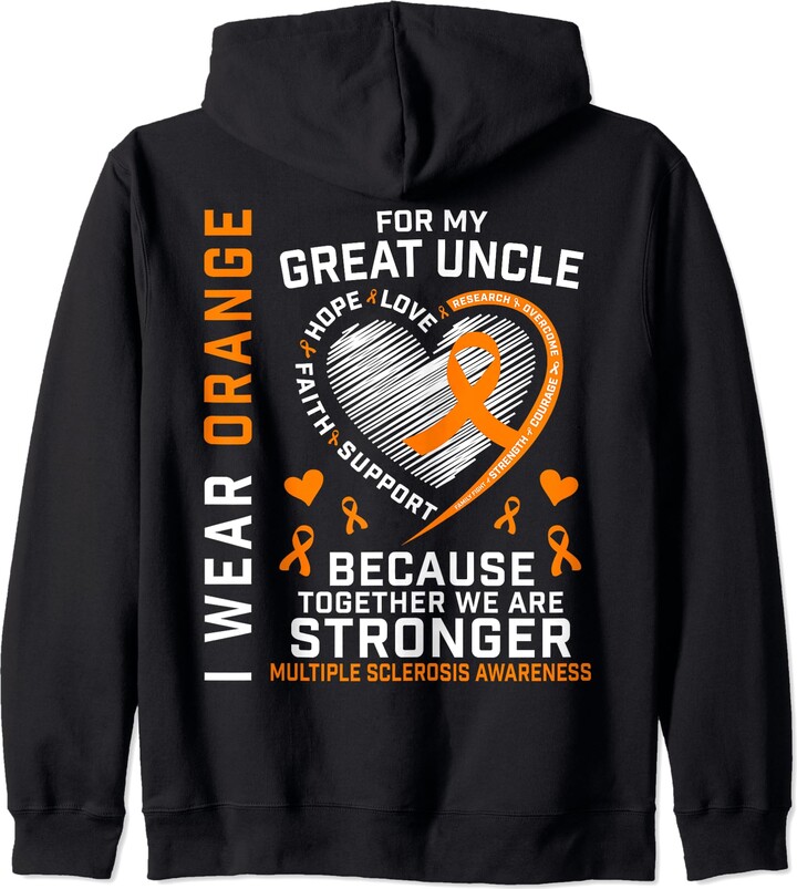 MS Awareness Month Orange Ribbons Graphic Gifts Orange Great Uncle ...
