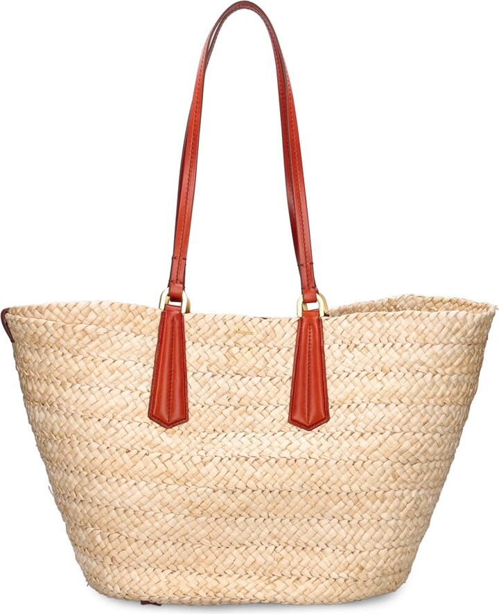 Max Mara Extra large Panier straw tote bag - ShopStyle