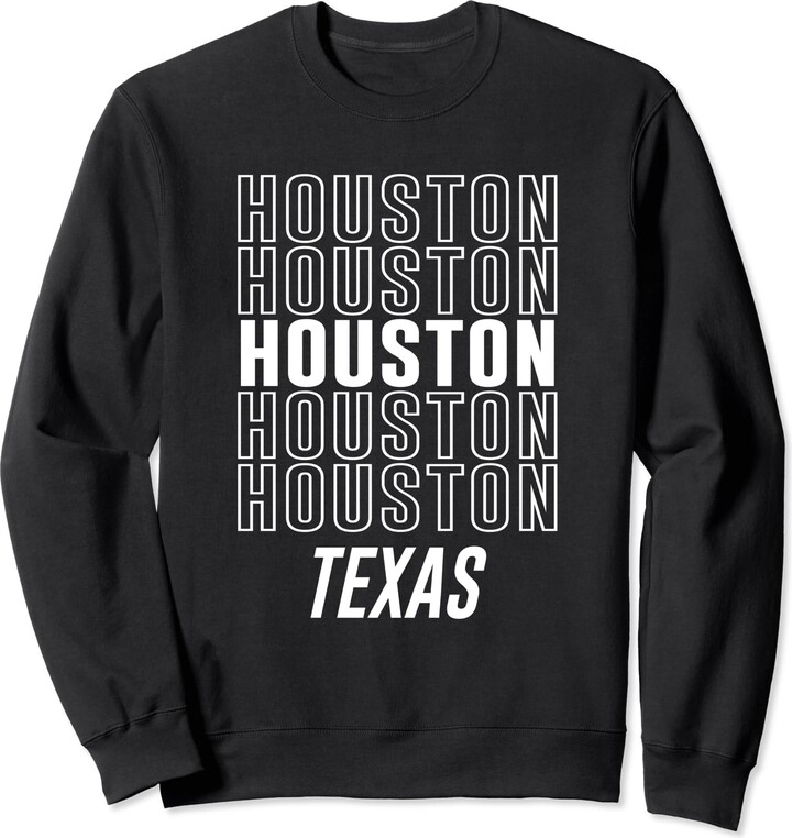 Texas City Retro Stacked Font Retro Houston Texas City Stacked Repeated ...