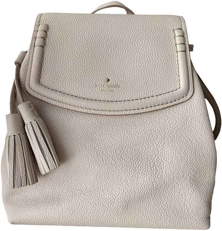 Kate Spade Beige Leather Backpacks - ShopStyle