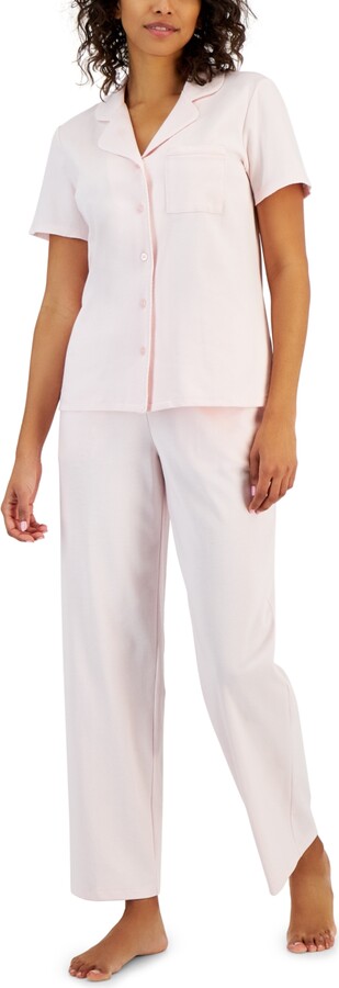 Charter Club Women's 2-Pc. Notched-Collar Pajamas Set, Created for Macy ...