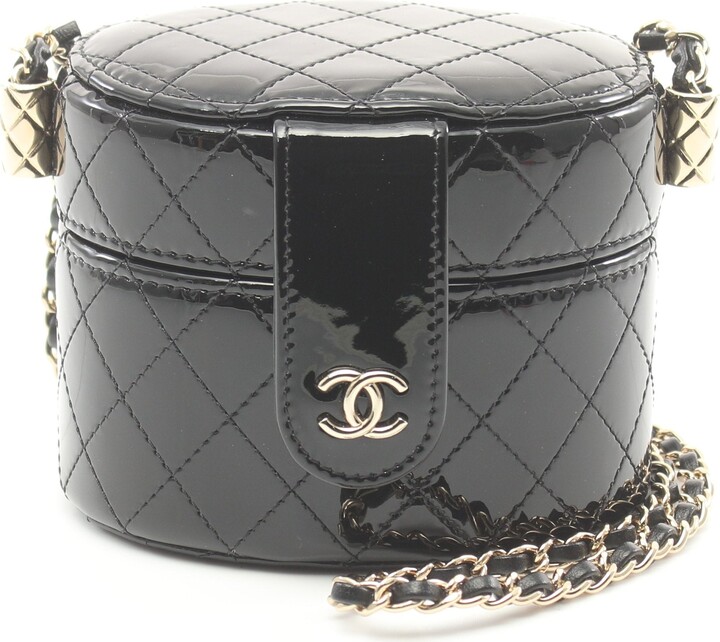 Chanel Coco Mark Chain Shoulder Bag Patent Leather Gold Hardware ...
