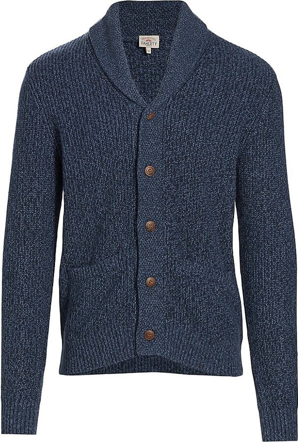Faherty Brand Marled Cotton Cardigan - ShopStyle