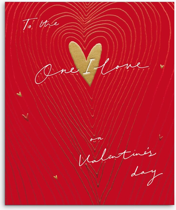 Woodmansterne Single Heart With Text Valentine's Day Card - ShopStyle