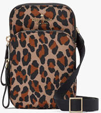Kate Spade Chelsea Leopard North South Dual Zip Phone Crossbody ...