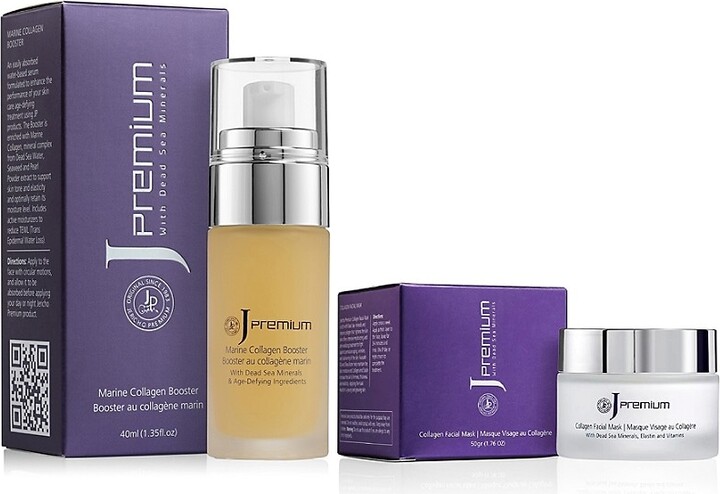 Jericho Cosmetics 2-Piece Facial Collagen Mask & Marine Collagen ...