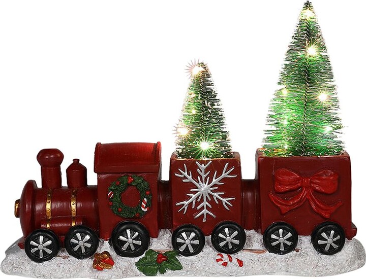 Northern Lights Northlight 12In Red And Gold Christmas Train With Led ...