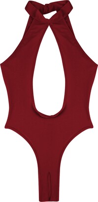 iiniim Womens Sexy One Piece Halter Neck Cutout Backless Teddy Mankini ...