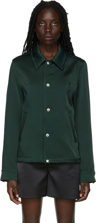 AMI Paris SSENSE Exclusive Green Coach Jacket - ShopStyle