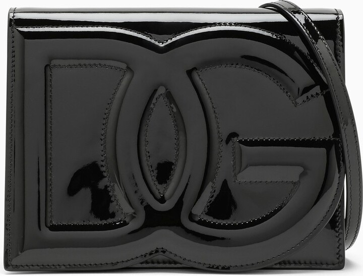 Dolce & Gabbana Black patent leather logo bag - ShopStyle
