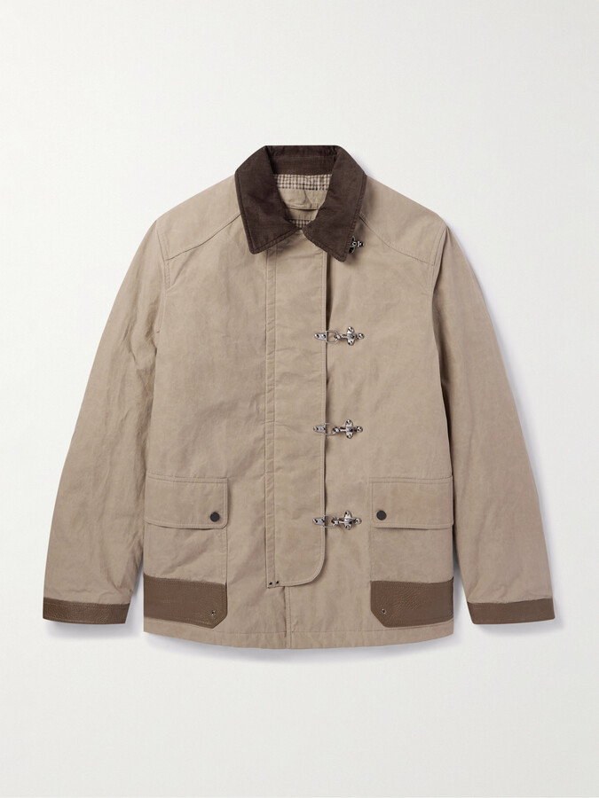 JAMES PURDEY & SONS Latch Corduroy and Leather-Trimmed Cotton-Canvas ...