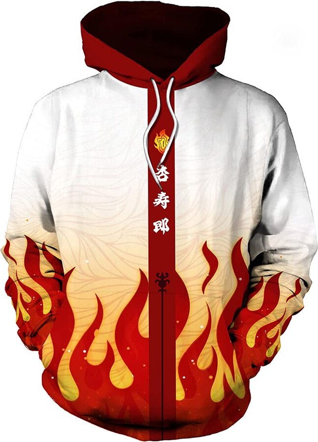 Loesoul Demon Slayer Cosplay Hoodie Rengoku Kyoujurou Pullover ...