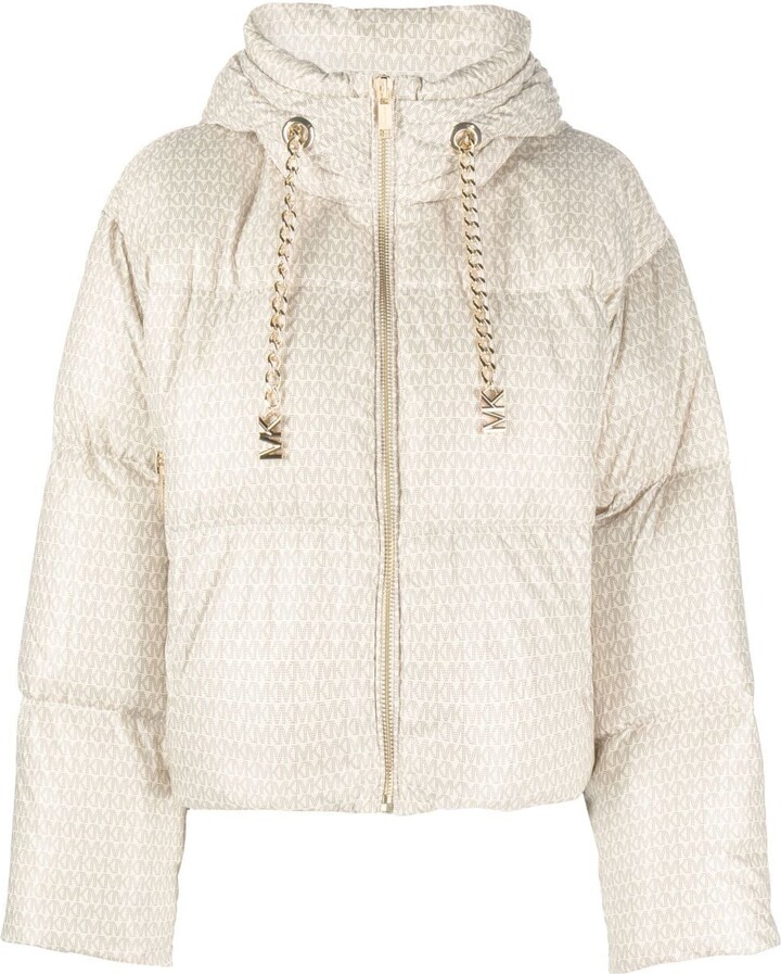 MICHAEL Michael Kors Monogram-Drawstring Puffer Jacket - ShopStyle