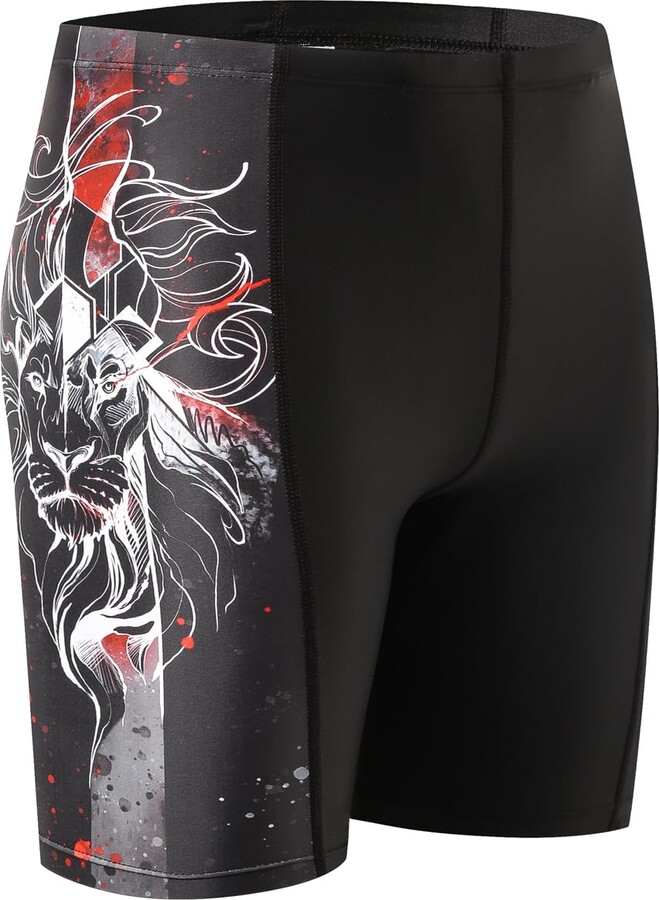 HUGE SPORTS Men's Swim Jammers Quick Dry Jammer Swimsuit Athletic ...