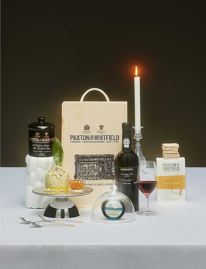 SELFRIDGES SELECTION Vintage Port & Stilton gift box - 4 items included ...