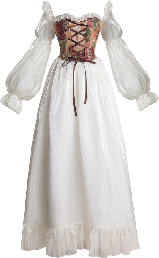 CR ROLECOS Victorian Dress Renaissance Costume Women Medieval Vintage ...