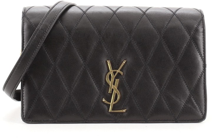 Saint Laurent Angie Chain Shoulder Bag Quilted Leather Small - ShopStyle
