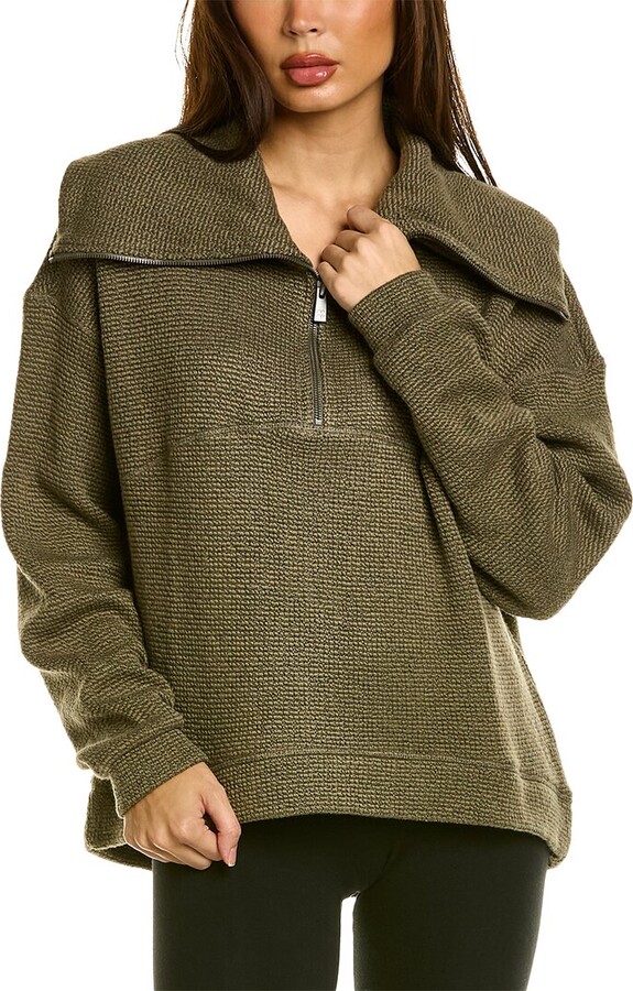 Sweaty Betty Restful Boucle Half Zip Sweatshirt - ShopStyle