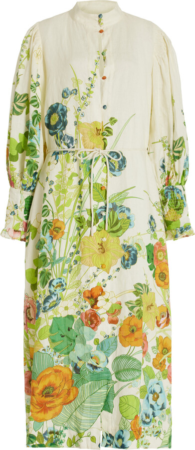 ALÉMAIS Detailed Linen Maxi Dress - ShopStyle