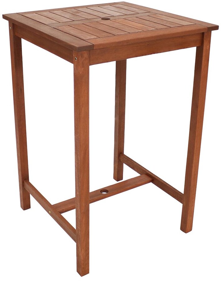 Sunnydaze Meranti Wood Square Bar Height Table - ShopStyle Fire Pits