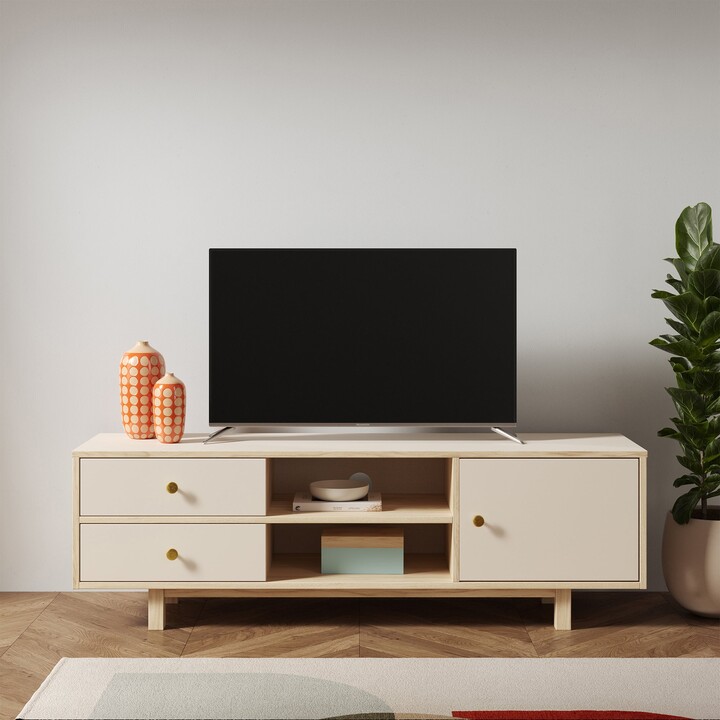 Dunelm Iver Extra Wide TV Unit Cream - ShopStyle Storage Benches