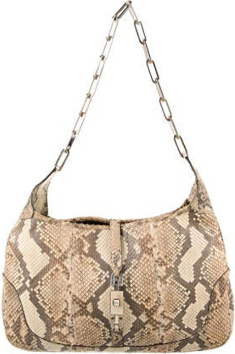 Gucci Python Jackie Chain Shoulder Bag - ShopStyle
