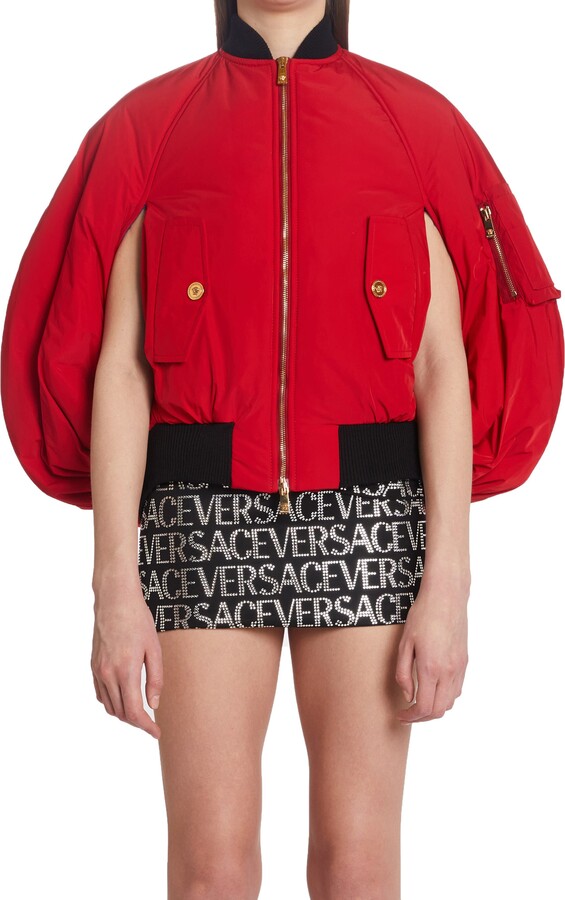 Versace Blouson Bomber Cape Jacket - ShopStyle