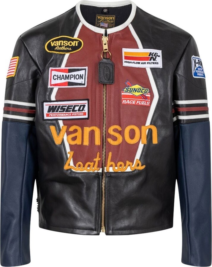 Vanson Leathers Star leather jacket - ShopStyle