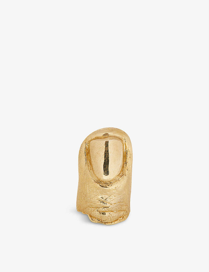 Angostura Gold-toned brass finger-tip ring - ShopStyle