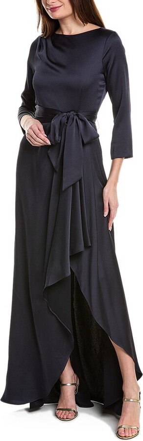 Teri Jon by Rickie Freeman Tuck Ruched Waist Gown - ShopStyle Evening ...