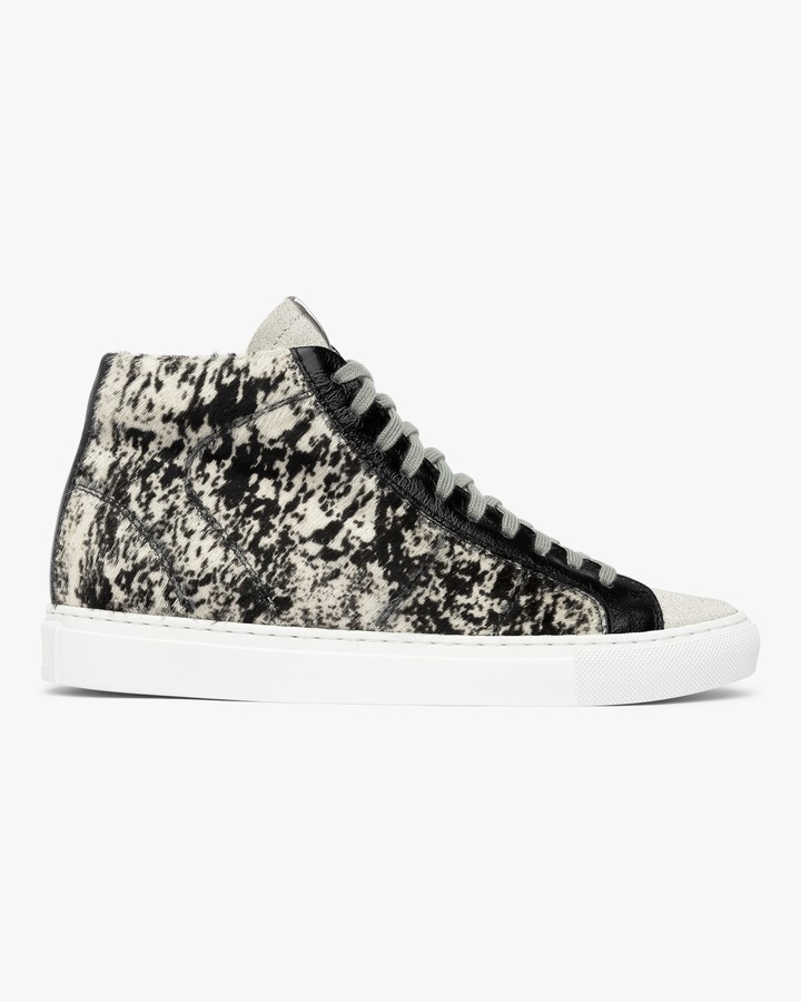 P448 Cow Print Star High-Top Sneaker - ShopStyle