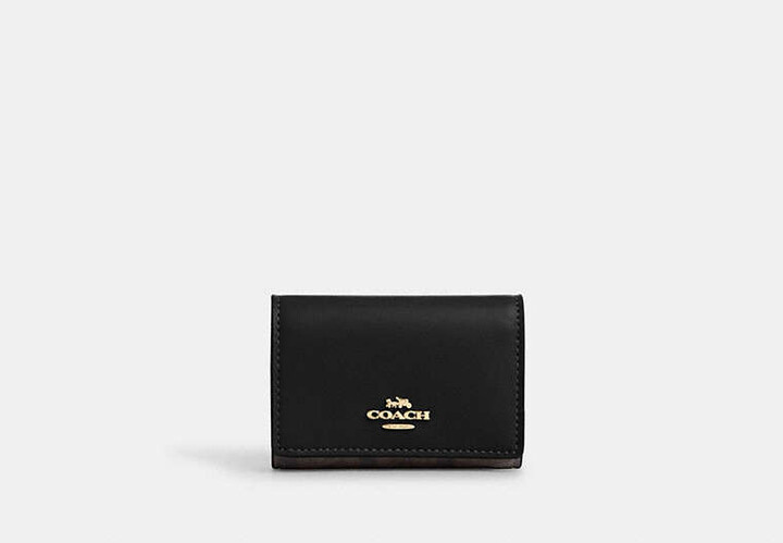 Coach Outlet Micro Wallet In Signature Canvas - ShopStyle