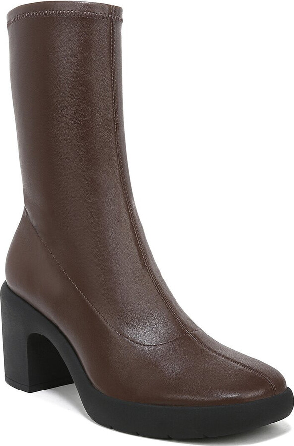 Vince Mandy Leather Mid Shaft Boot - ShopStyle