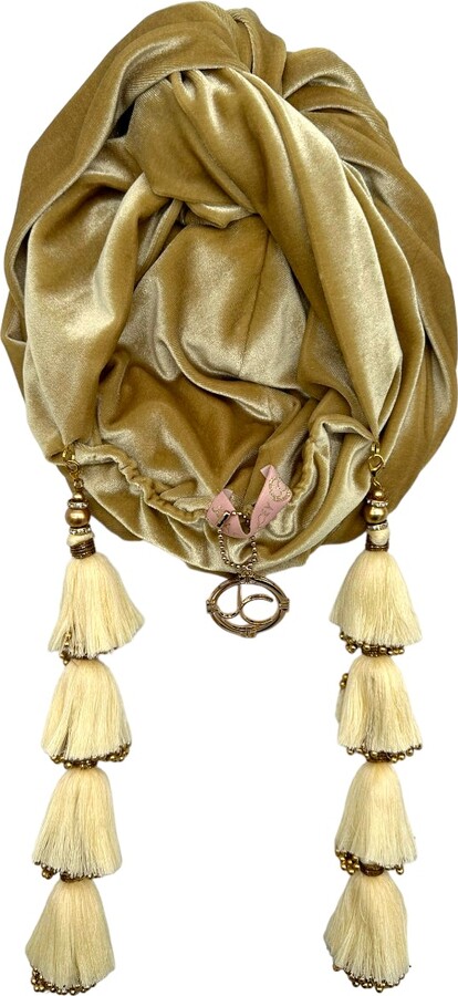 Julia Clancey Women's Neutrals Camel Ivory Dorado Classic Turban ...