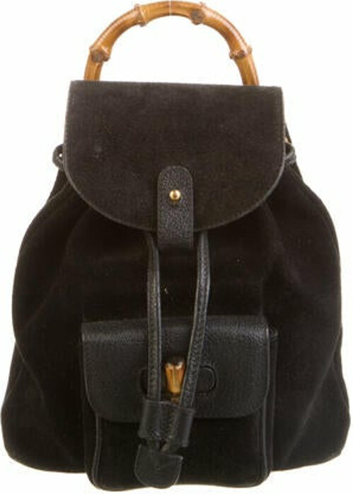 Gucci Vintage Mini Suede Bamboo Backpack - ShopStyle