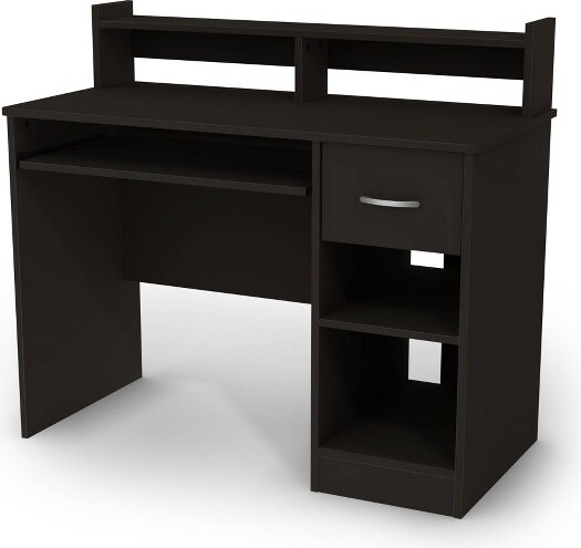 South Shore Axess Kids' Desk with Keyboard Tray Pure Black Writing Desk ...